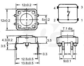 B3F-4000 - Omron - B3F4000 - datasheet
