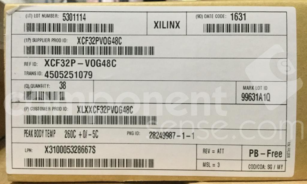 XCF32PVOG48 C - Xilinx - XCF32PVOG48C - datasheet