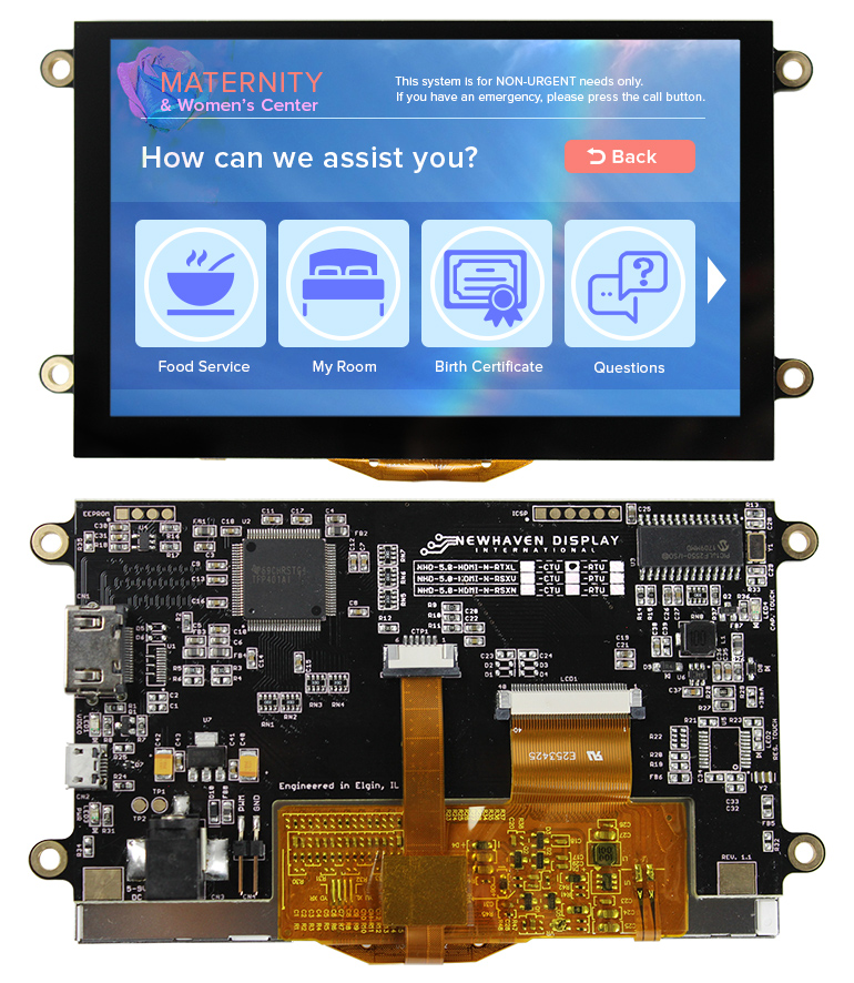 NHD-5.0-HDMI-N-RTXL-CTU Newhaven Display - Datasheet PDF & Technical Specs
