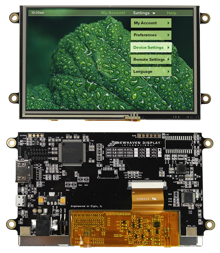 NHD-5.0-HDMI-N-RTXL-RTU Newhaven Display - Datasheet PDF & Technical Specs