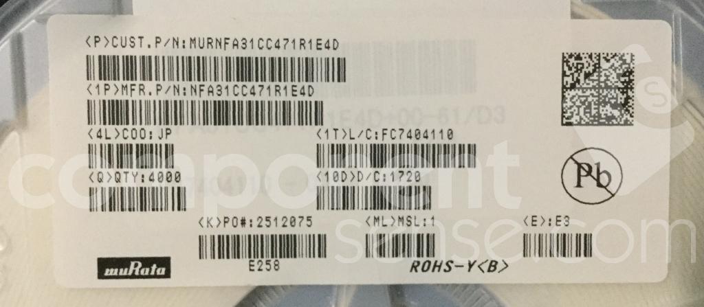 NFA31CC471R1E4D Murata - EMI / RFI Components - Distributors, Price ...