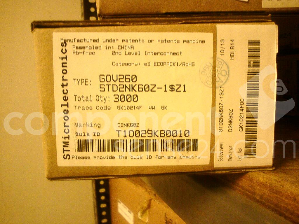 STD2NK60Z-1 STMicroelectronics - Datasheet PDF & Technical Specs