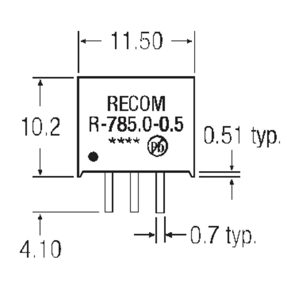 R-7812-0.5 - Recom Power - R781205 - datasheet
