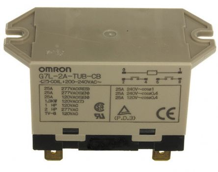 G7L-2A-T-J-CB-AC200/240 Omron - Datasheet PDF & Technical Specs