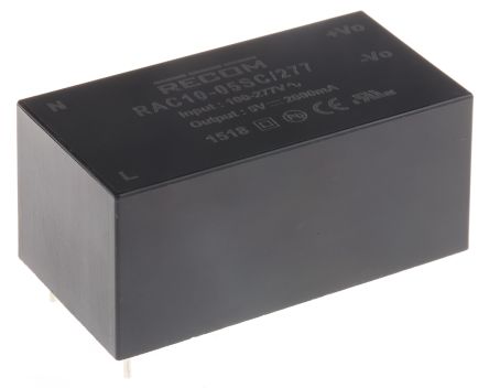 RAC10-05SC/277 Recom Power - Datasheet PDF & Technical Specs