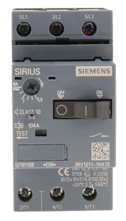 3RV1011-1HA10 Siemens - Datasheet PDF & Technical Specs