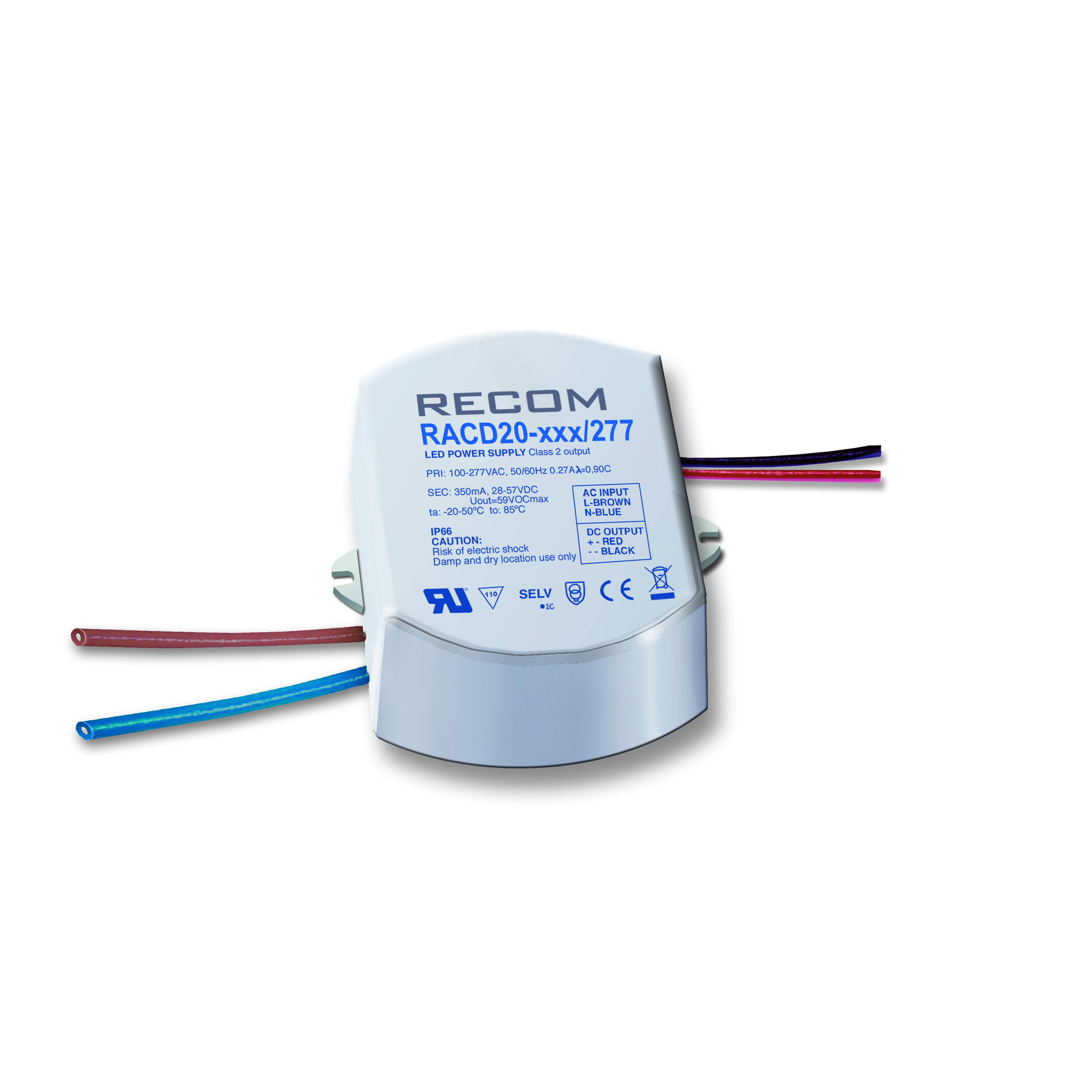 RACD20-1050/277 Recom Power - Datasheet PDF & Technical Specs