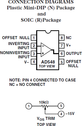 AD548JRZ Analog Devices - Datasheet PDF & Technical Specs