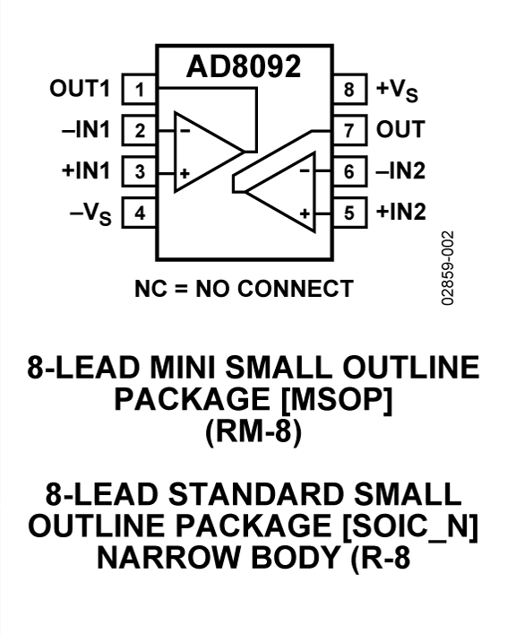 AD8092ARZ Analog Devices - Datasheet PDF & Technical Specs
