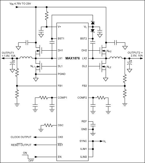 MAX1876EEG+T Analog Devices - Datasheet PDF & Technical Specs