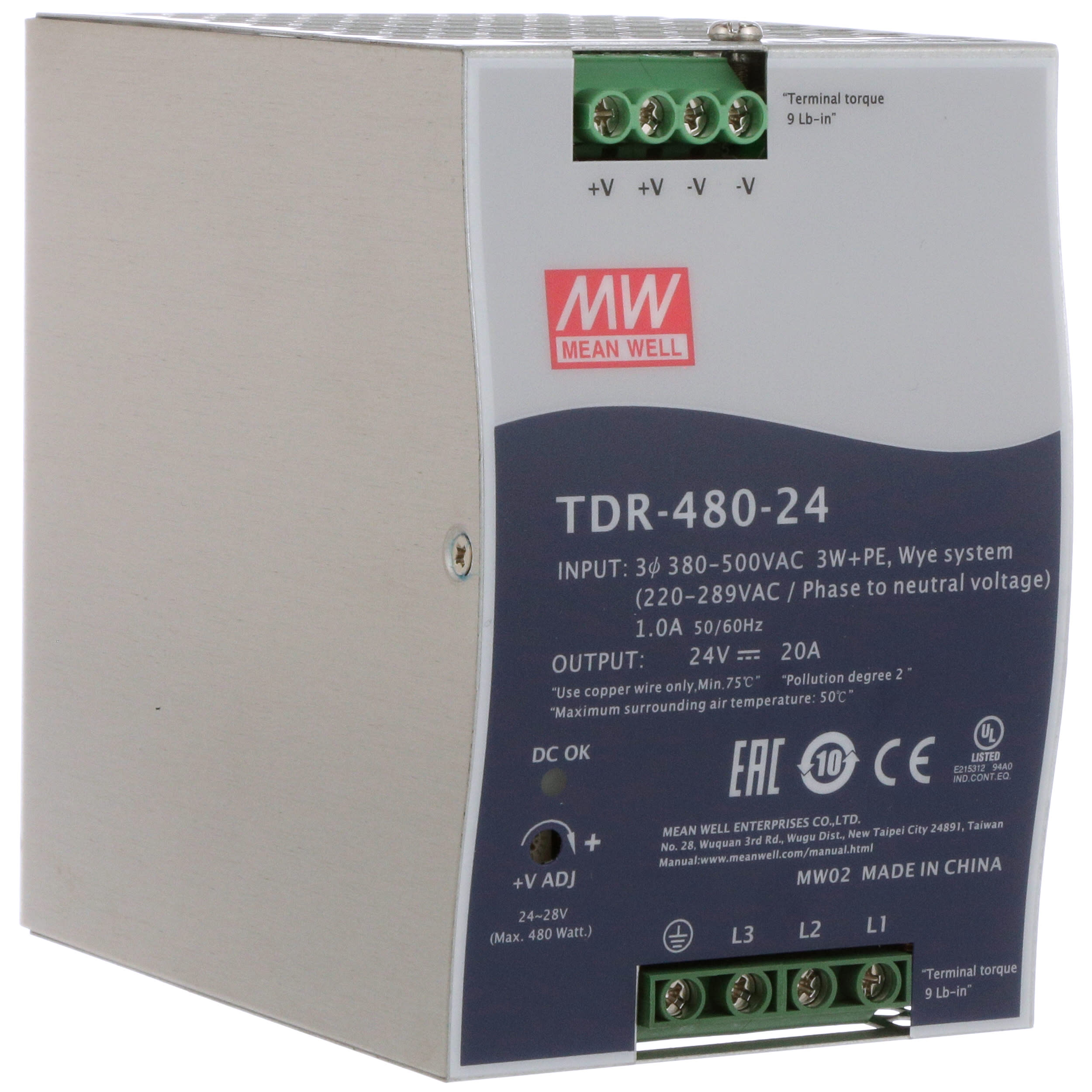 TDR-480-24 Mean Well - Datasheet PDF & Technical Specs