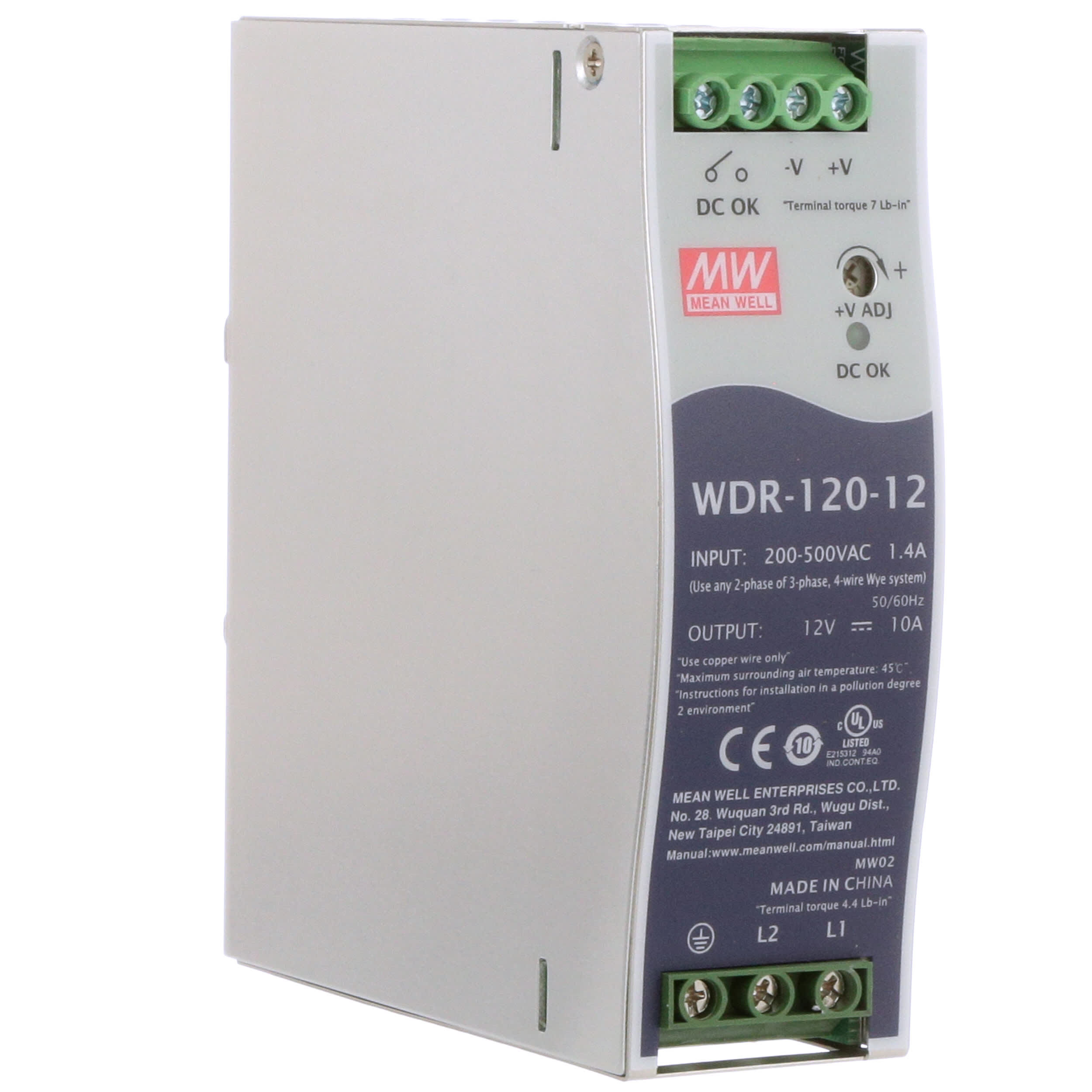 WDR-120-12 Mean Well - Datasheet PDF & Technical Specs