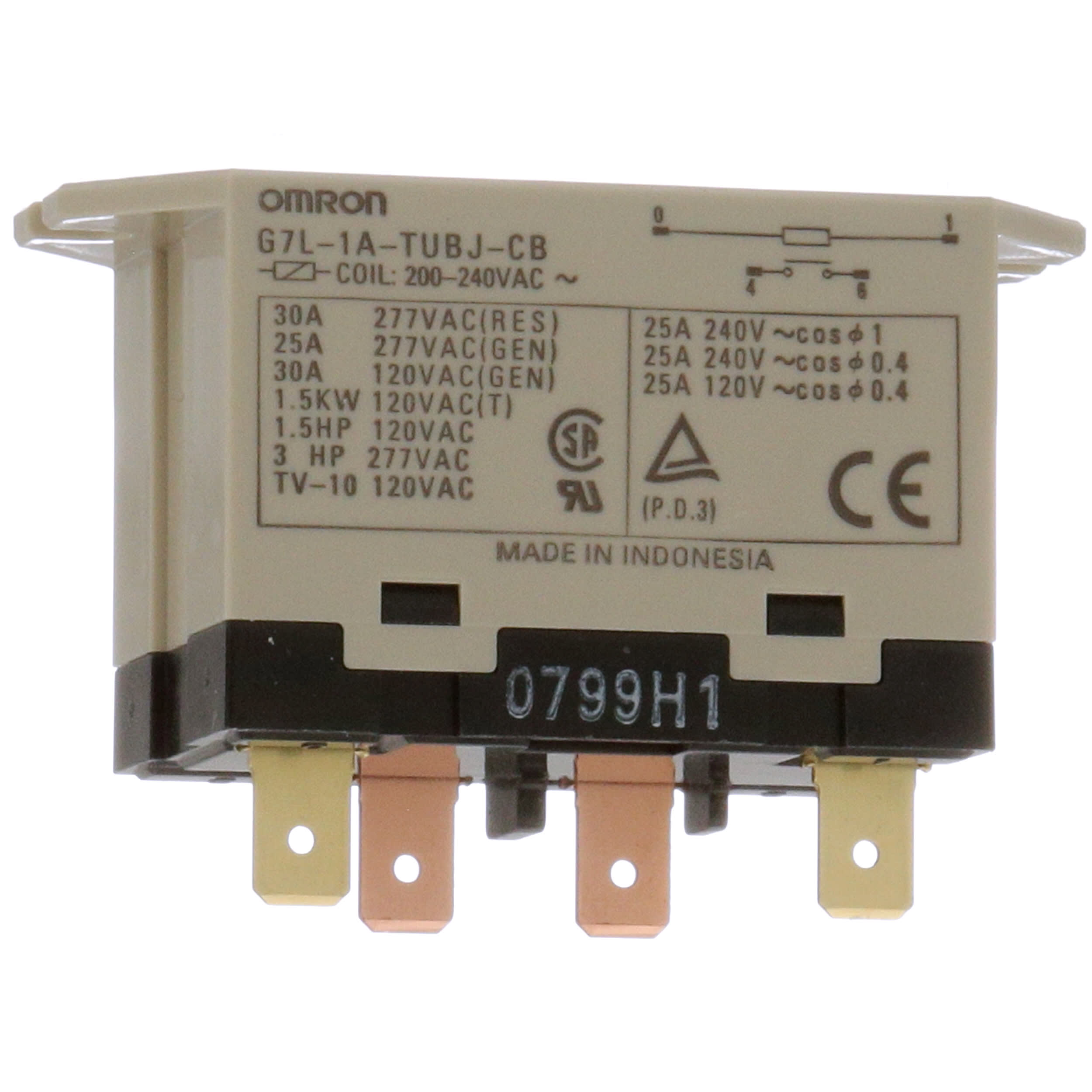 G7L-1A-TUB-J-CB-AC200/240 Omron - Datasheet PDF & Technical Specs