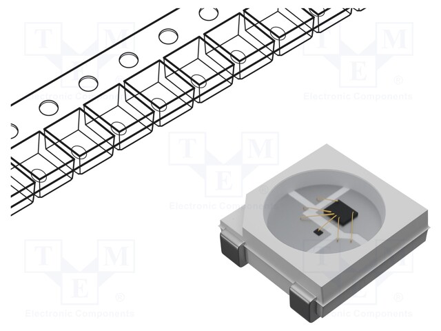 Worldsemi WS2812B-V5/W: Symbol, Footprint, 3D STEP Model | Ultra Librarian
