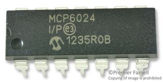 MCP6024-I/P Microchip - Datasheet PDF & Technical Specs