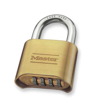 MASTER LOCK 175 4 DIGIT WITH RESET COMBINATION PADLOCK WITH KEY 1 INCH ...