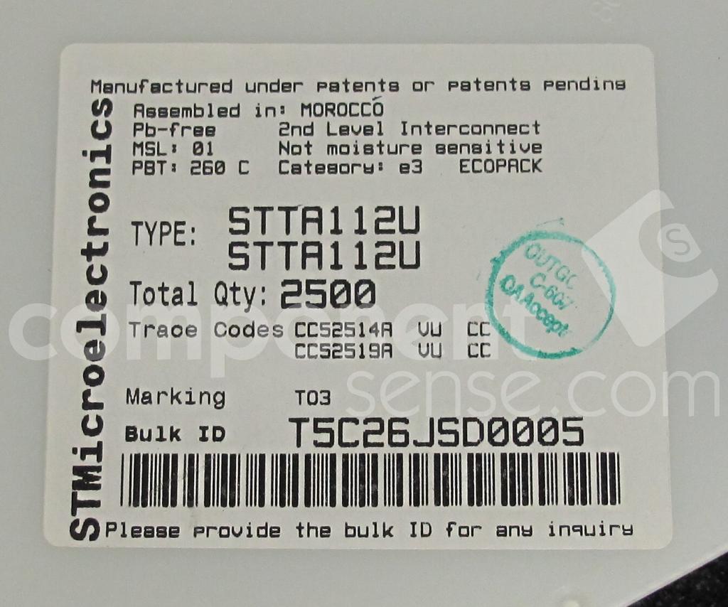 STTA112U - STMicroelectronics - datasheet
