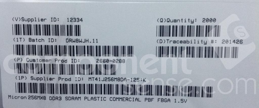 MT41J256M8DA-125:K Micron - Datasheet PDF & Technical Specs