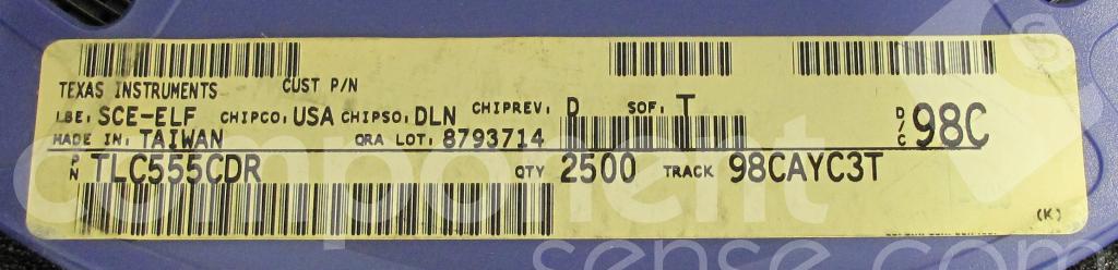 TLC555CDR Texas Instruments - Datasheet PDF & Technical Specs