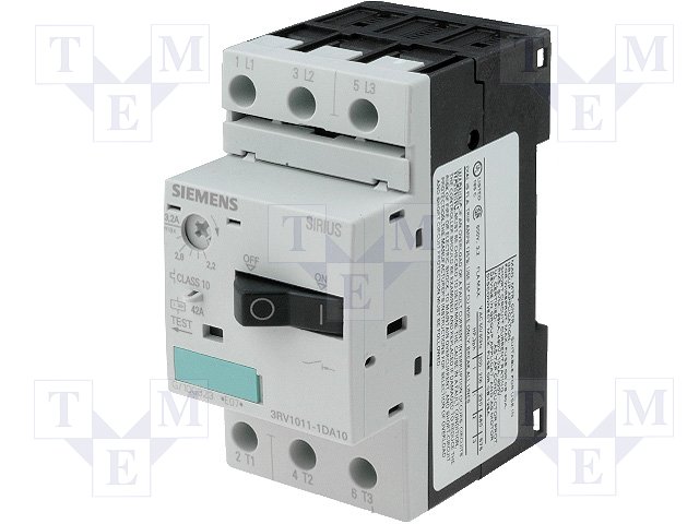 3RV1011-1DA10 Siemens - Datasheet PDF & Technical Specs