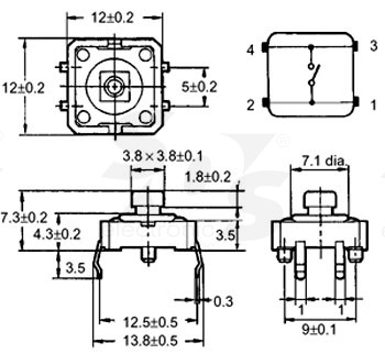 B3F-4050 Omron - Datasheet PDF & Technical Specs