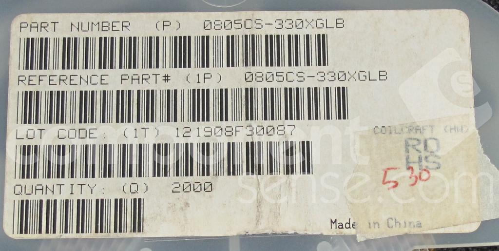 0805CS-330XGLB Coilcraft - Datasheet PDF & Technical Specs