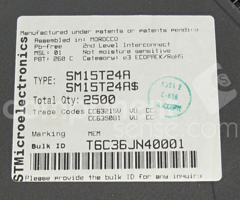 SM15T24A STMicroelectronics - Datasheet PDF & Technical Specs