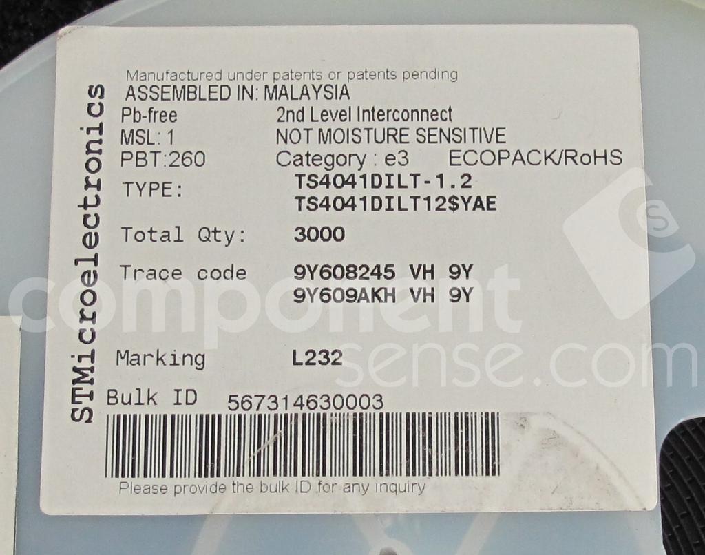 TS4041DILT-1.2 STMicroelectronics - Datasheet PDF & Technical Specs