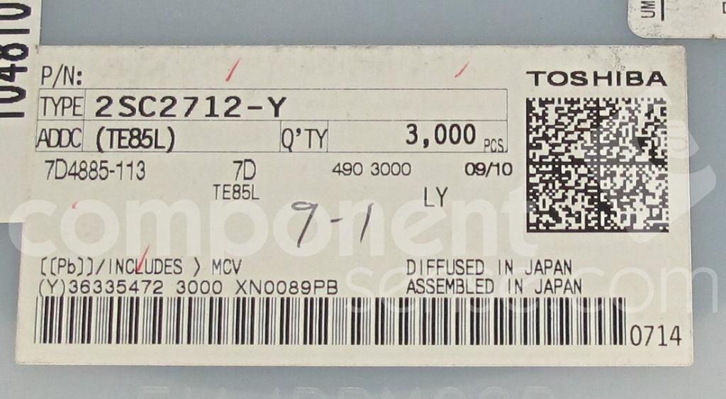 Toshiba Electronic Devices & Storage Corp. 2SC2712-Y: Symbol, Footprint ...
