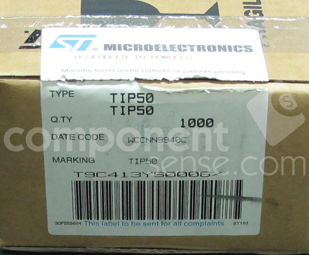 TIP50 STMicroelectronics - Datasheet PDF & Technical Specs