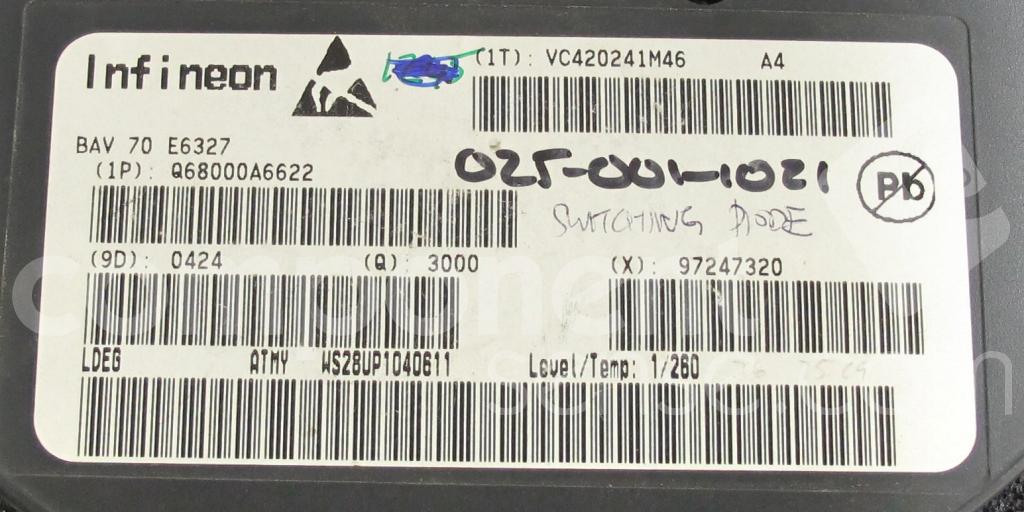 BAV70E6327HTSA1 Infineon - Datasheet PDF & Technical Specs