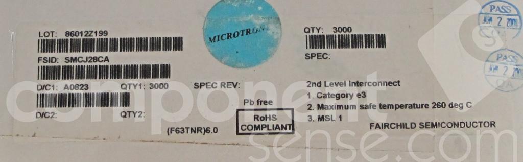 SMCJ28CA onsemi - Datasheet PDF & Technical Specs