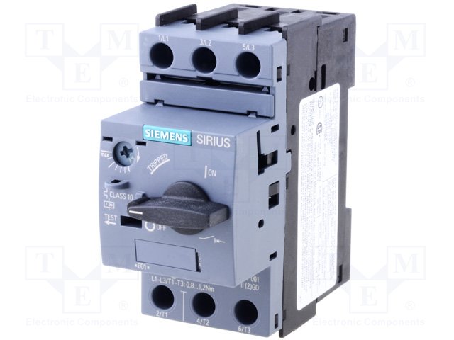 3RV2011-1AA10 Siemens - Datasheet PDF & Technical Specs