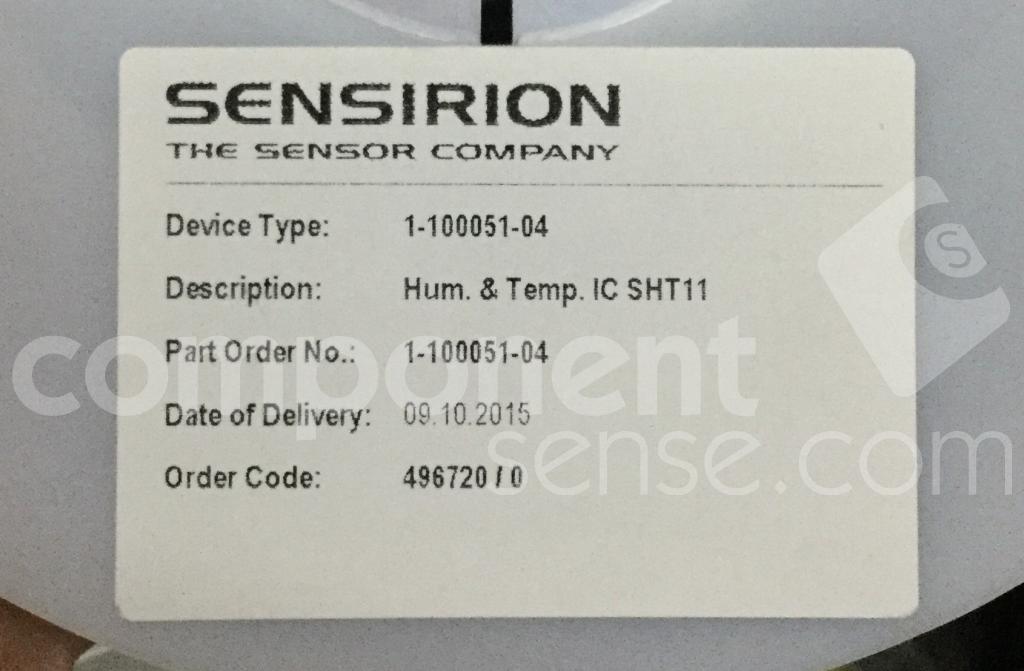 SHT11 Sensirion - Datasheet PDF & Technical Specs