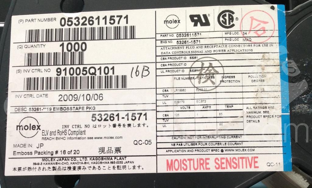 53261-1571 Molex - Datasheet PDF & Technical Specs