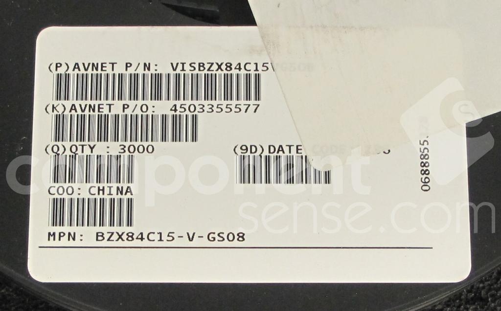 BZX84C15-V-GS08 Vishay - Zener Diodes - Distributors, Price Comparison ...