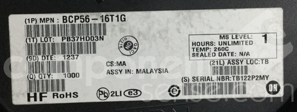 BCP56-16T1G onsemi - Datasheet PDF & Technical Specs